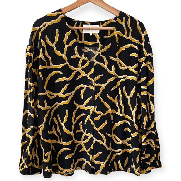 ba&sh | Tops | Bash Clea Printed Crepe Blouse | Poshmark